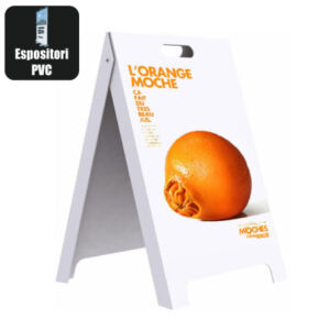 Cavalletti pubblicitari in PVC - 50x83 cm. con stampa grafica